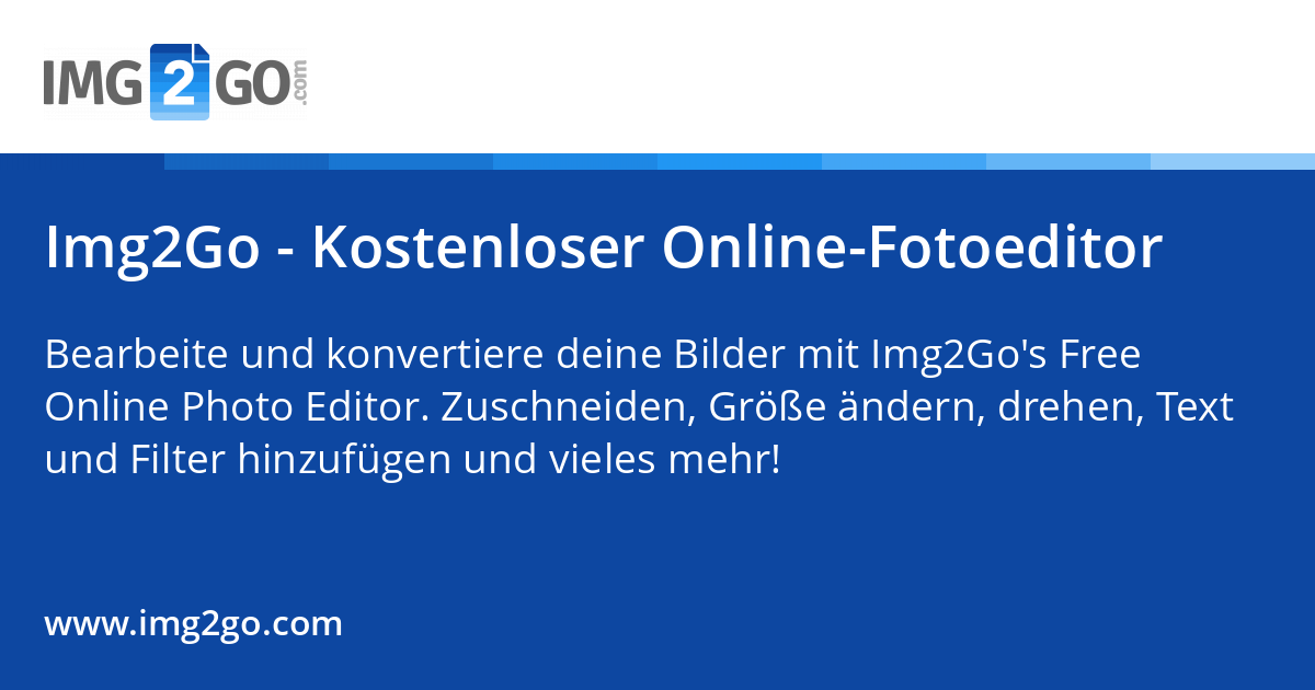 Img2Go - Kostenloser Online-Fotoeditor