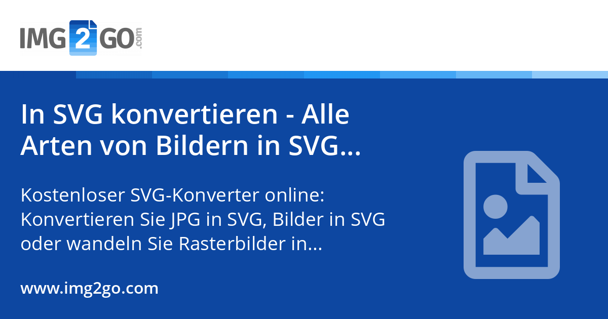 In SVG umwandeln - Alle Arten von Bildern in SVG umwandeln