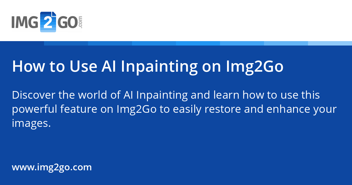 How to Use AI Inpainting on Img2Go