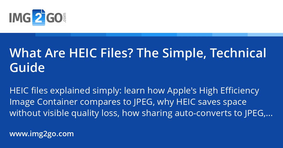 What Are HEIC Files? The Simple, Technical Guide