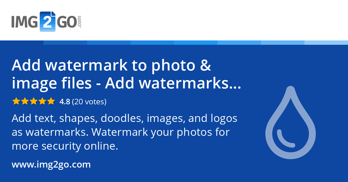 Add watermark to photo & image files - Add watermarks to your photo