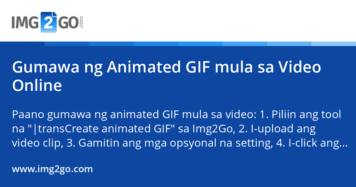Gumawa ng Animated GIF mula sa Video Online