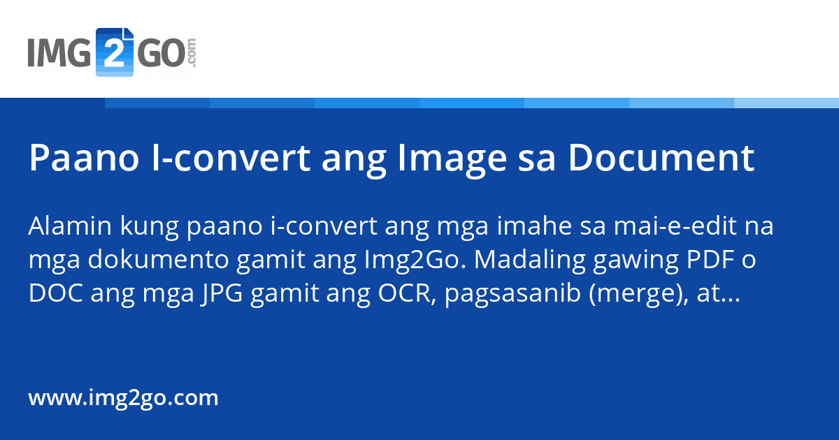 Paano I-convert ang Image sa Document