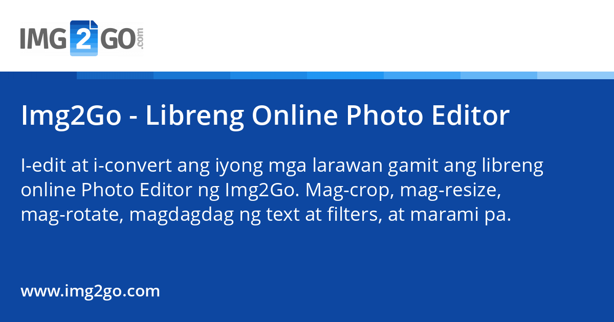 Img2Go's - Libreng Online Photo Editor