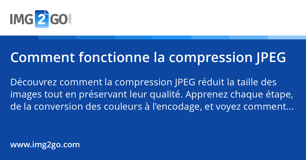 Comment fonctionne la compression JPEG