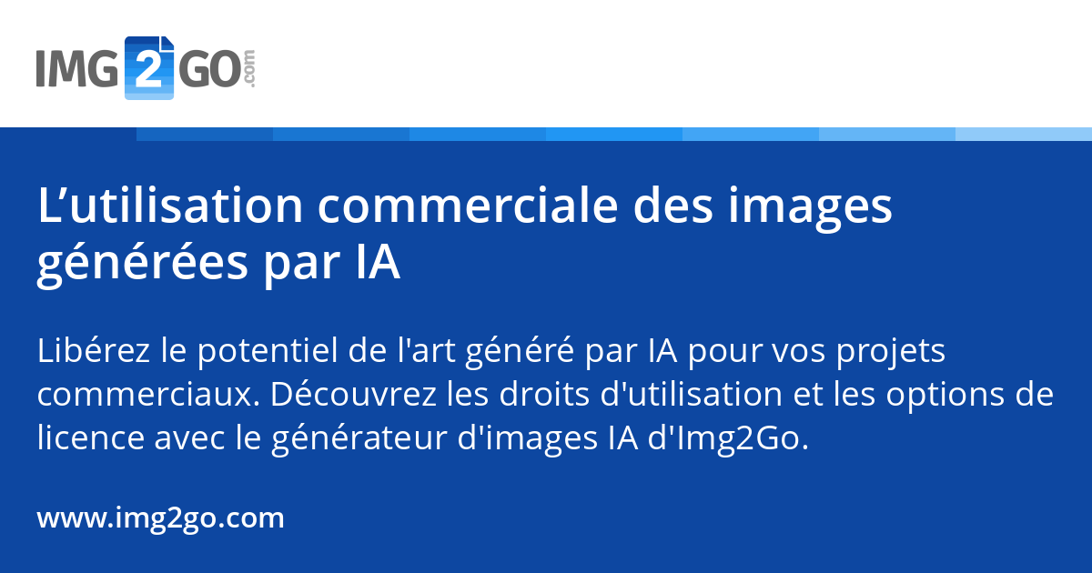 L’utilisation commerciale des images générées par IA