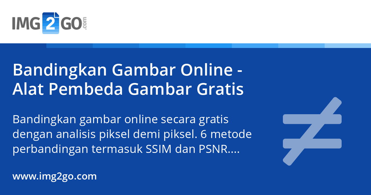 Bandingkan Gambar Online - Alat Pembeda Gambar Gratis