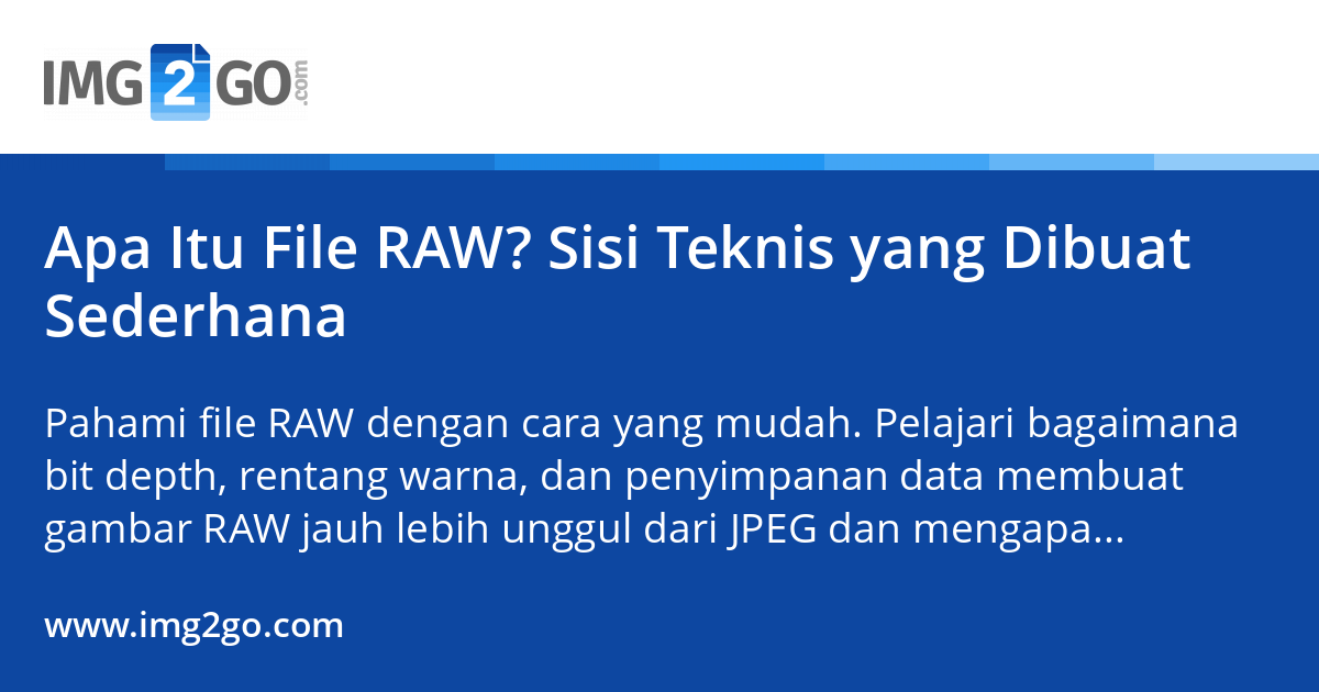 Apa Itu File RAW? Sisi Teknis yang Dibuat Sederhana