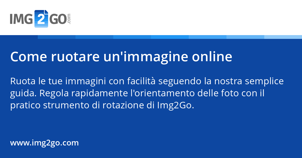 Come ruotare un'immagine online
