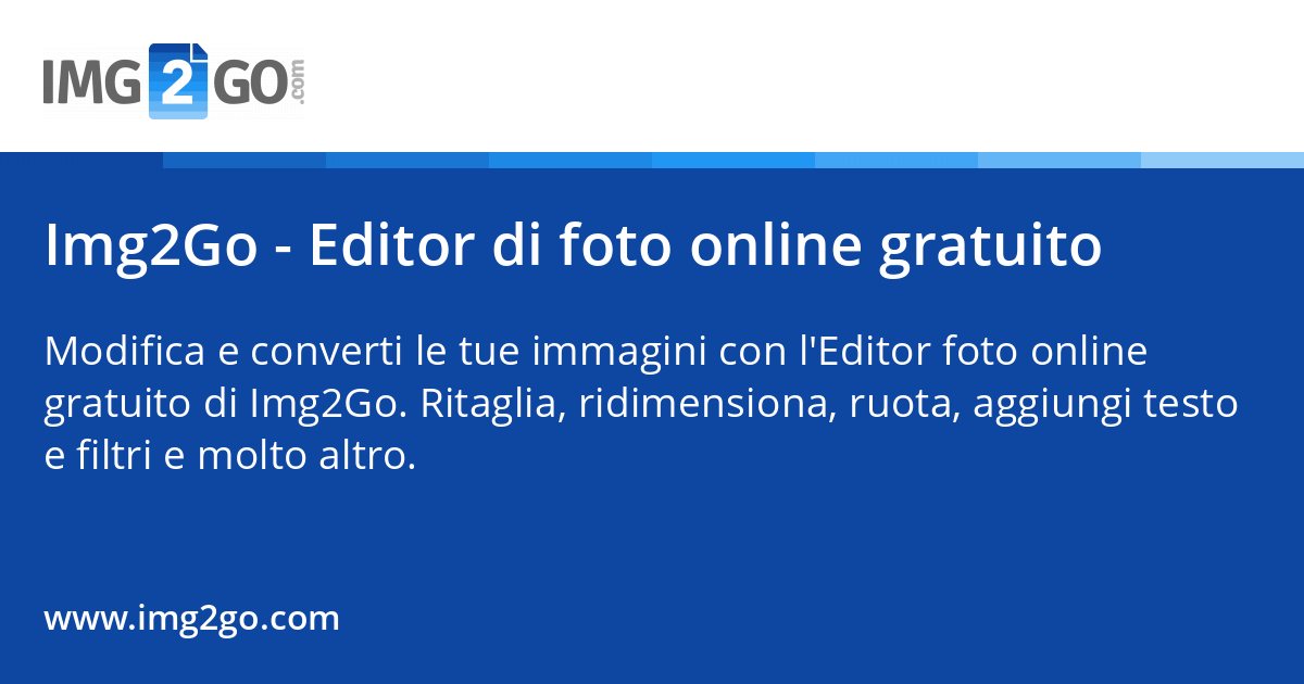 Img2Go - Editor di foto online gratuito