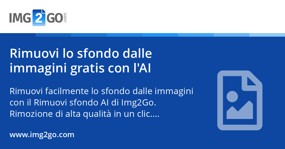 Rimuovi lo sfondo dalle immagini gratis con l'AI