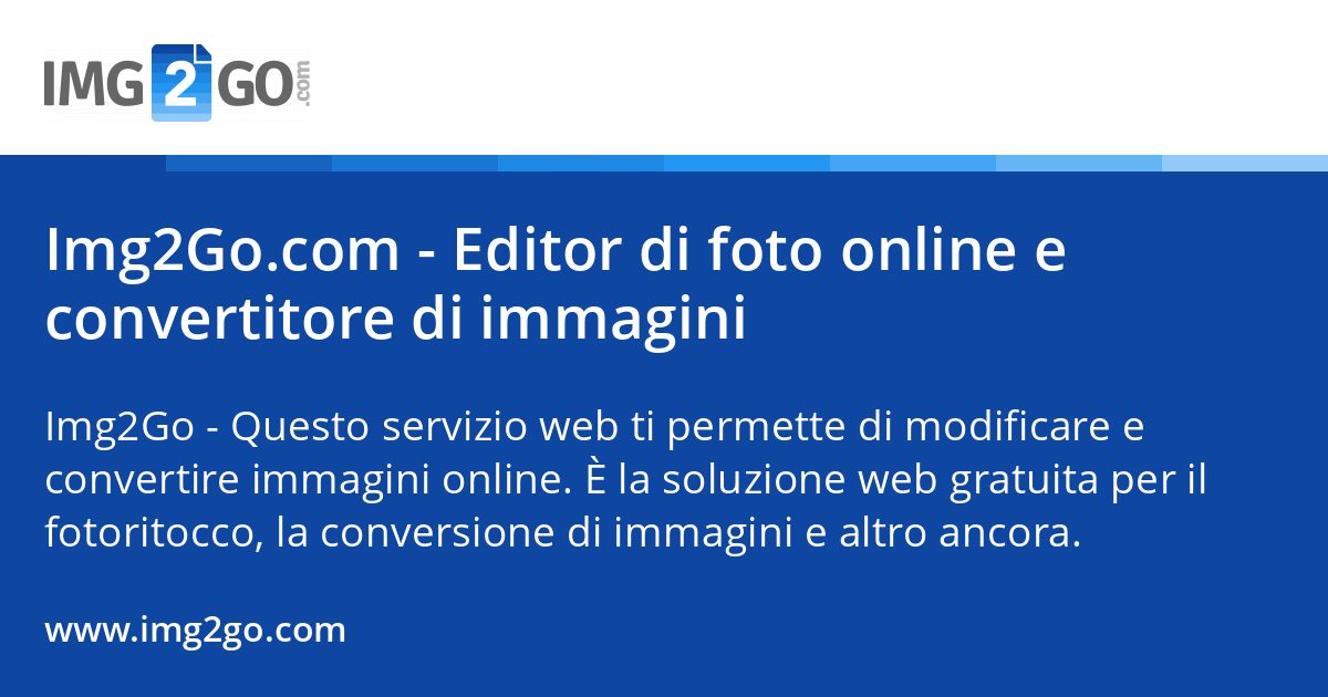 Img2Go.com - Editor di foto online e convertitore di immagini