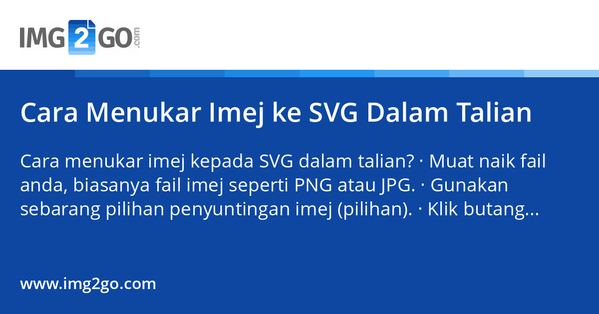 Cara Menukar Imej ke SVG Dalam Talian