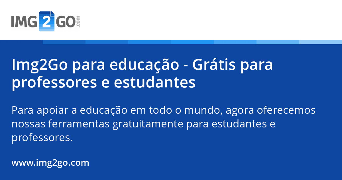 Img2Go para educação - Grátis para professores e estudantes